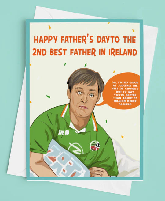 2nd Best Father In Ireland Fathers Day Card by DNT – Visit Derry