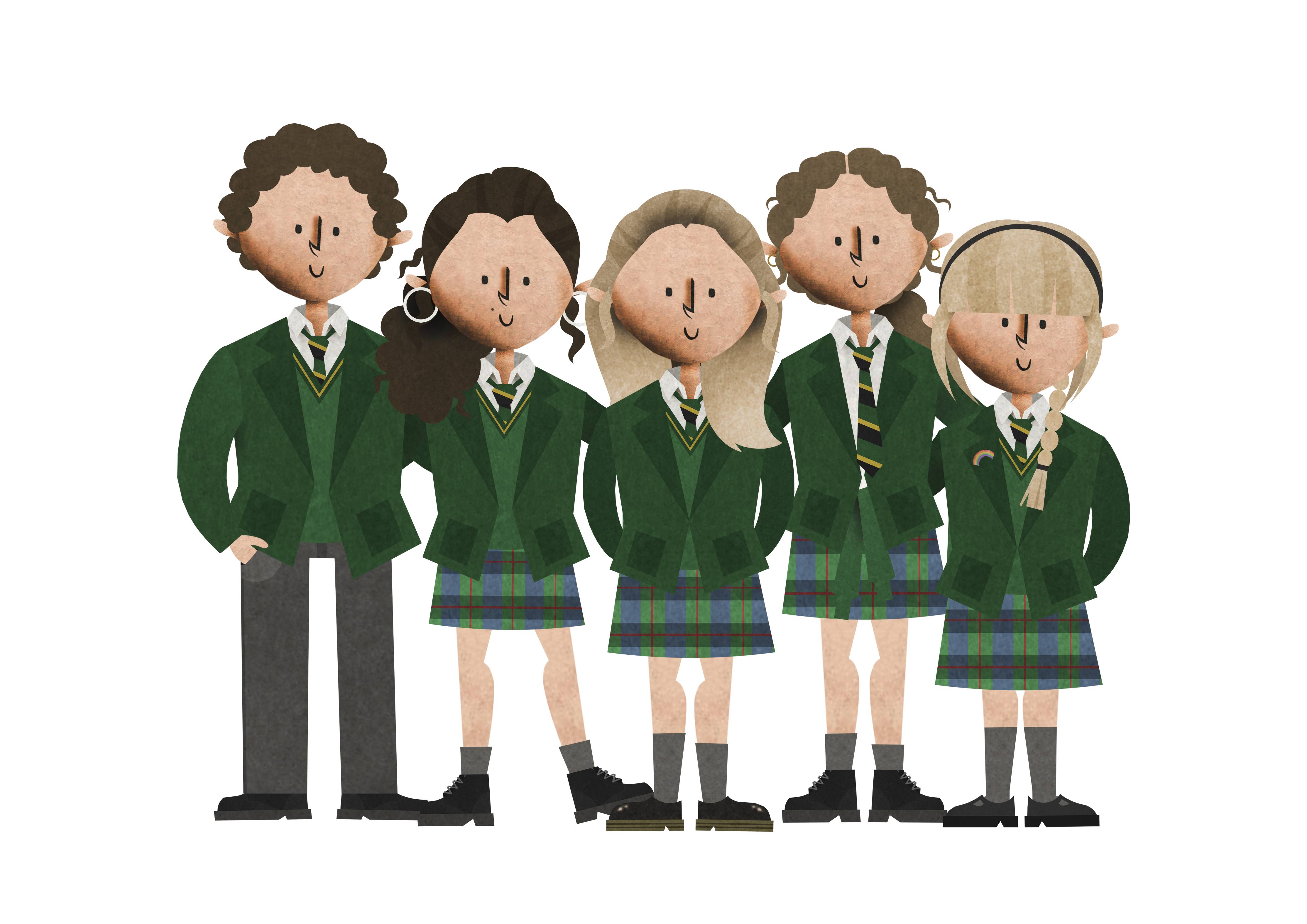 Derry Girls Illustrated A4 Print – Visit Derry
